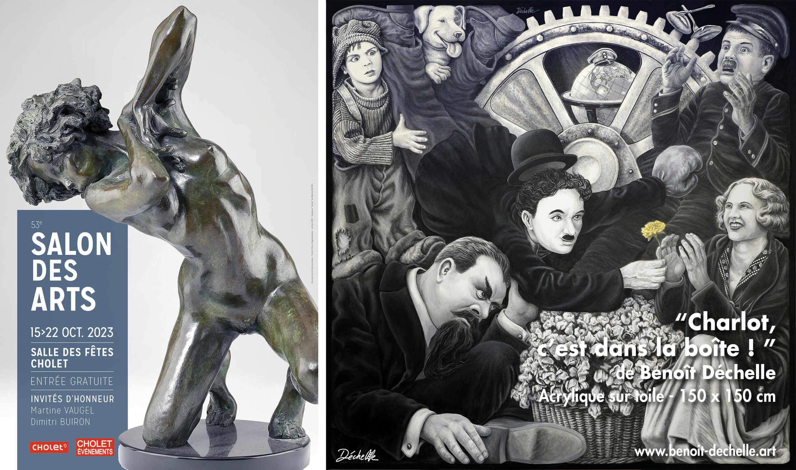 Charlot et les Beatles au Salon des Arts de Cholet (49) - Benoît Déchelle